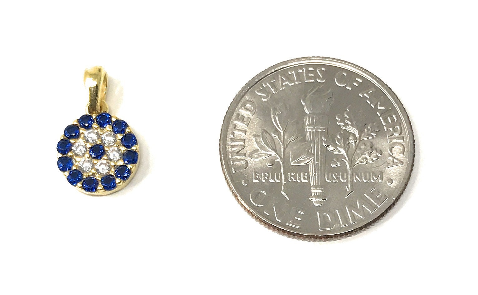 Evil Eye Pendant Floating Illusion Mini Evil Eye Charm | Etsy