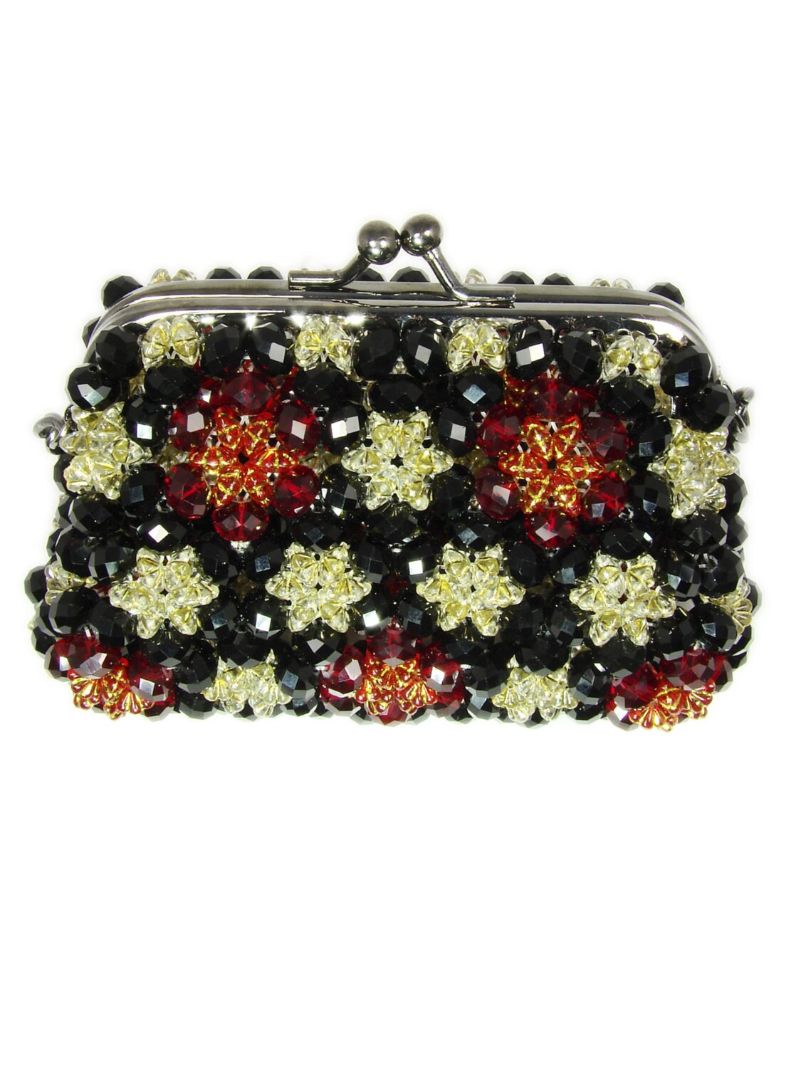 Small Beaded Coin Purse, Coin Purse, Flowered Clutches Little Evening ...
