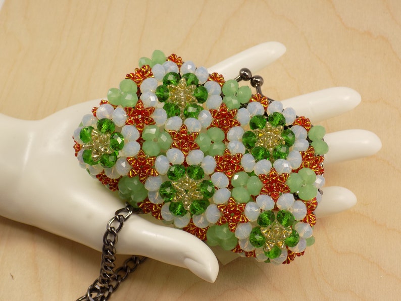 Small Cocktail Beaded Purse. Little Handbag Floral Design Floral Design ...