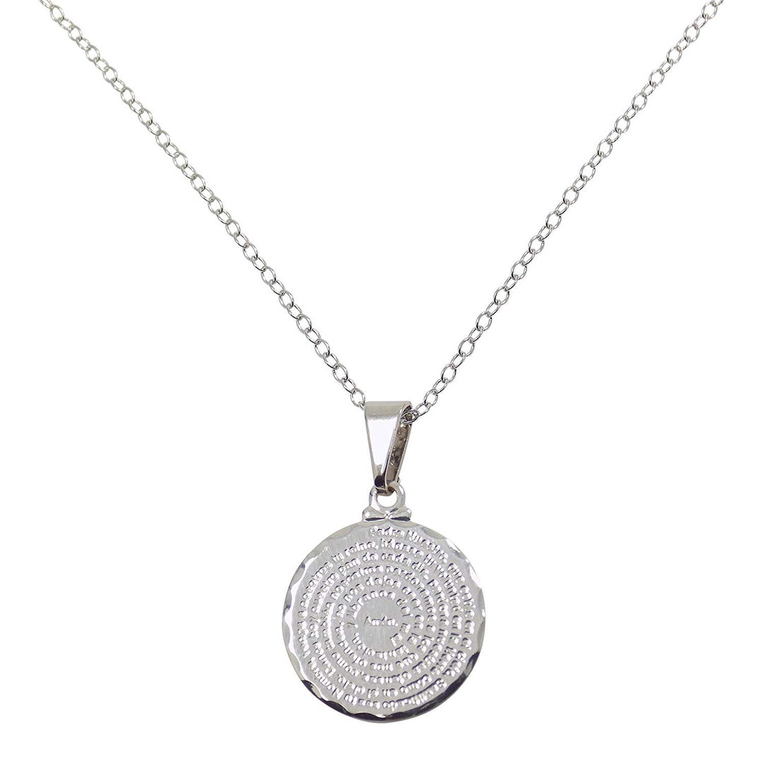 Our Father Pendant Necklace Tiny Medal , Lord's Prayer Necklace ...