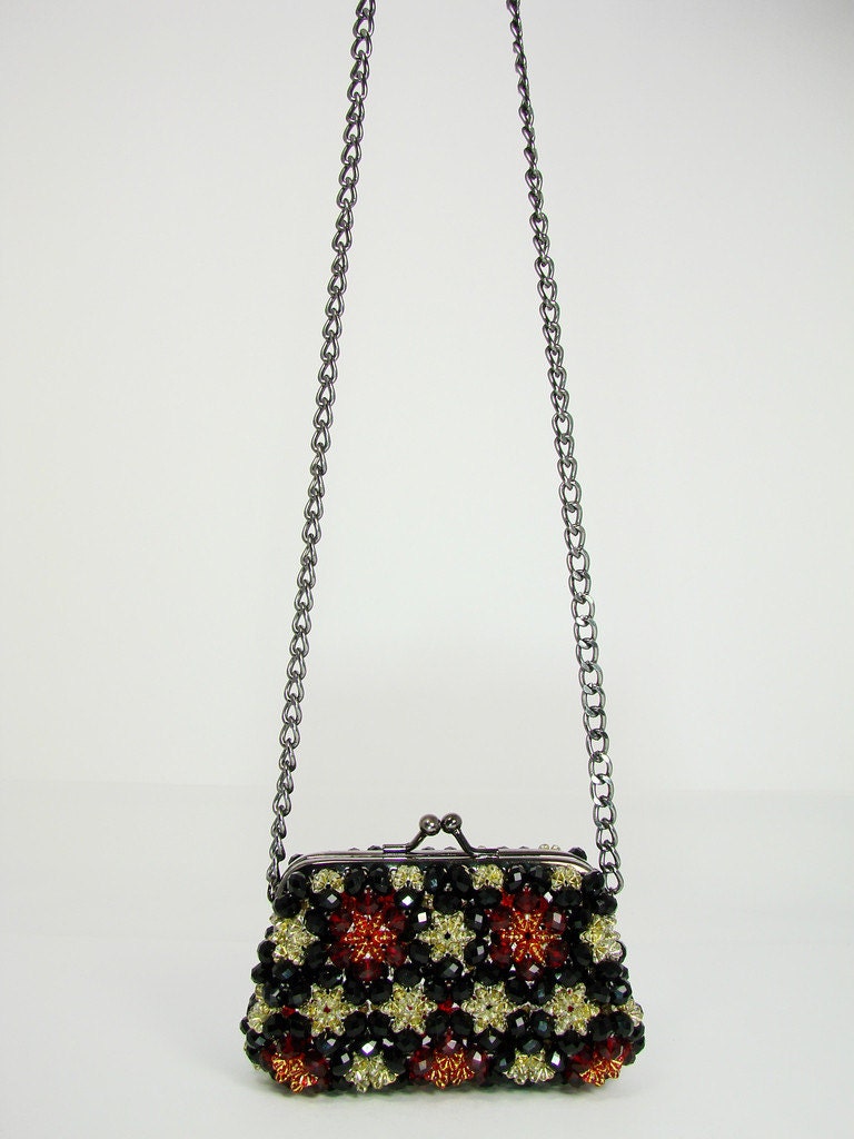 Small Beaded Coin Purse Coin Purse Flowered Clutches Little - Etsy