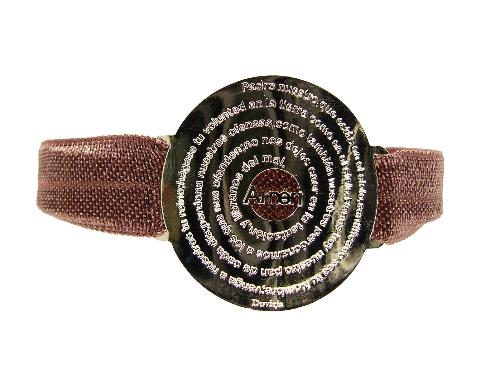 Our Father Bracelet – Gold Plated Lord’s Prayer Engraved Medal on ...
