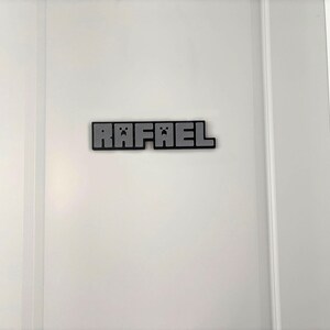 Personalized Minecraft 3D Name Plate. Custom Name Tag Sign, Customized ...