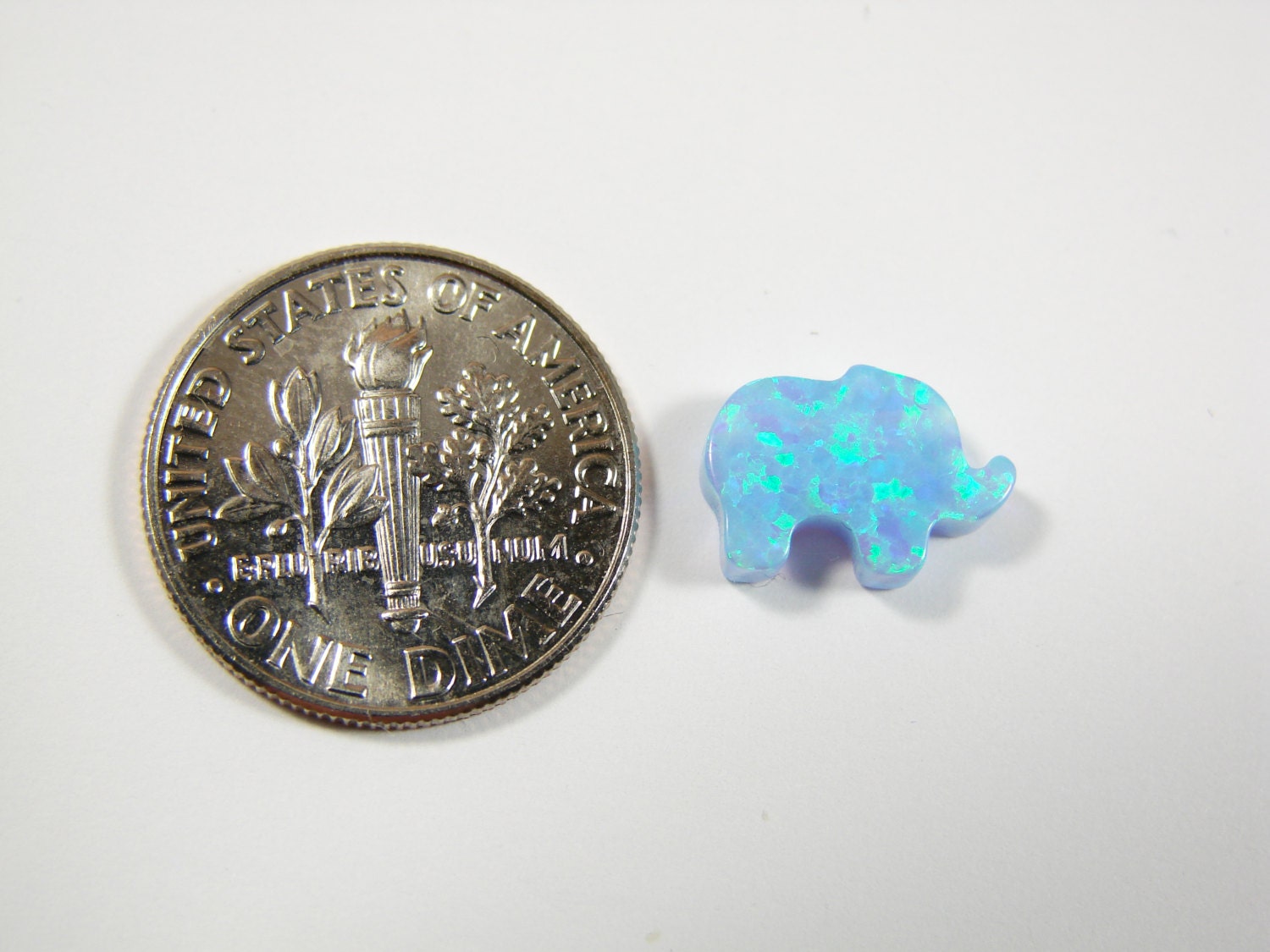 Elephant Opal Necklace Rose Gold. Sterling Silver Light Blue Elephant ...