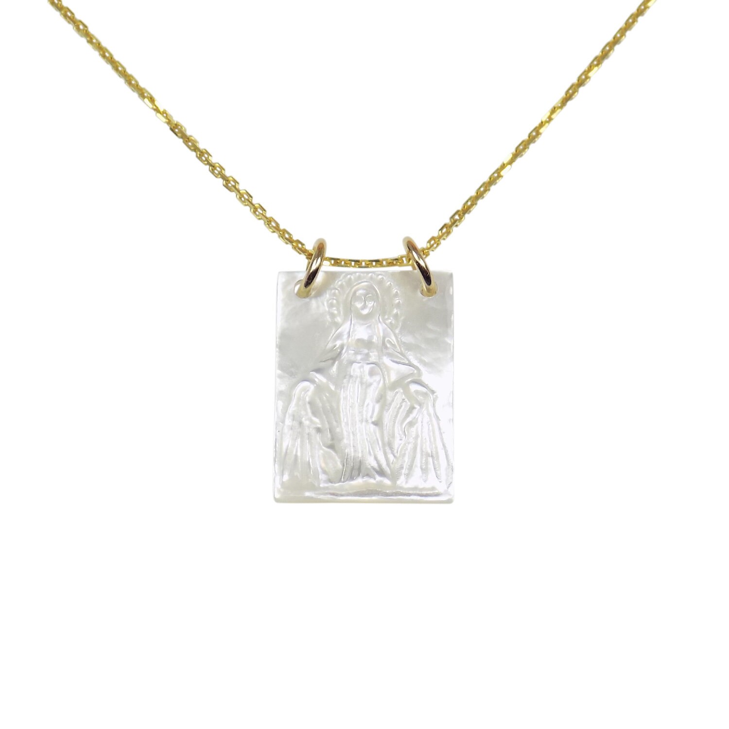 Scapular Christian Necklace Virgin Mary Scapular Necklace. | Etsy