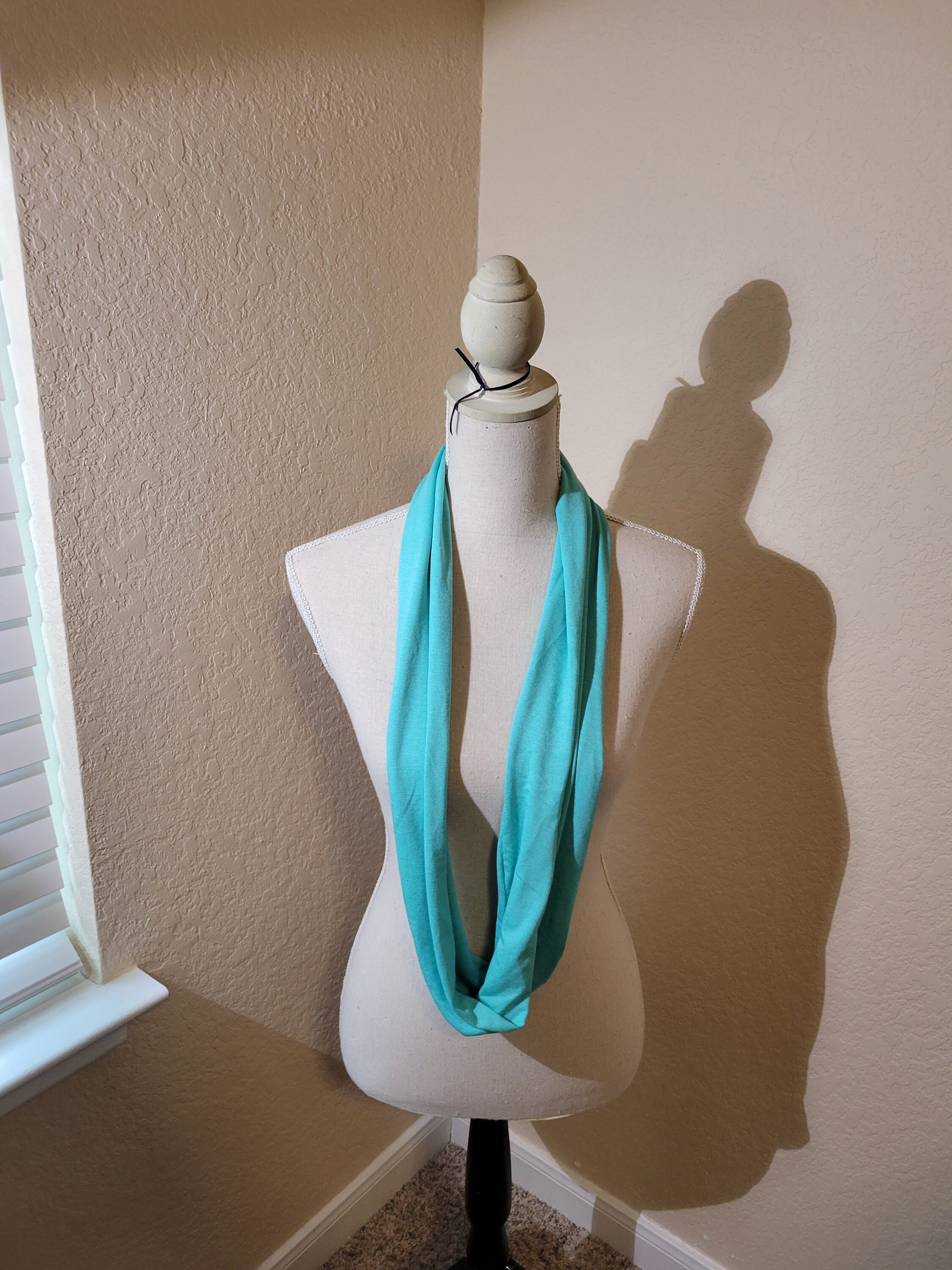 Teal Scarf | Infinity Scarf | Single Loop | Blue | Gift | Gift for Her ...