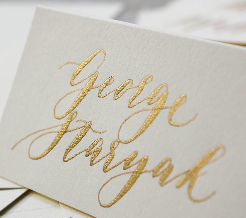 Wedding Place Cards With Calligraphy - Wedding Escort Cards With ...