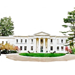 Wedding Venue Illustration | Wedding Venue Drawing | Custom Venue ...