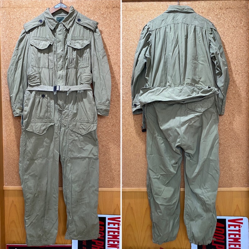 RARE 40s WW2 British Army Jungle Tank Suit Military Coveralls Jumpsuit ...