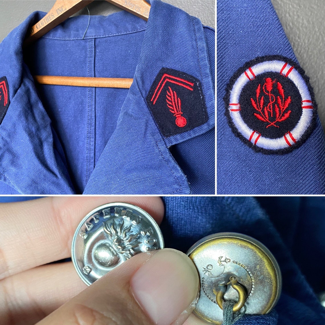 Vintage French Fireman Fire Brigade Uniform Jacket Sapeurs | Etsy