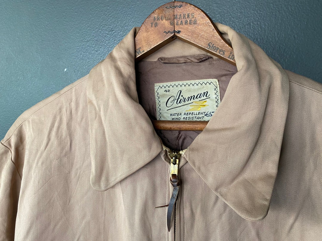 RARE 1950s AIRMAN Rayon Gabardine Ricky Jacket - Etsy