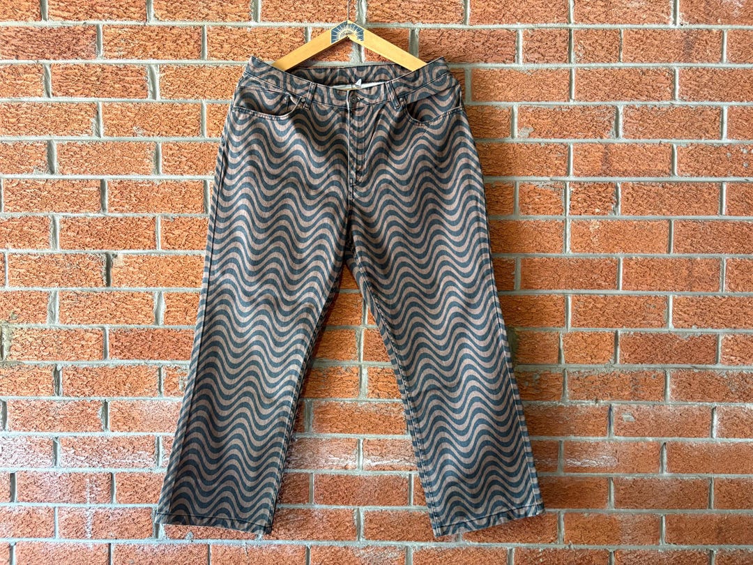 80s RAGGED Pants Curzy Zigzag Rick Rack Psychedelic Vintage - Etsy ...