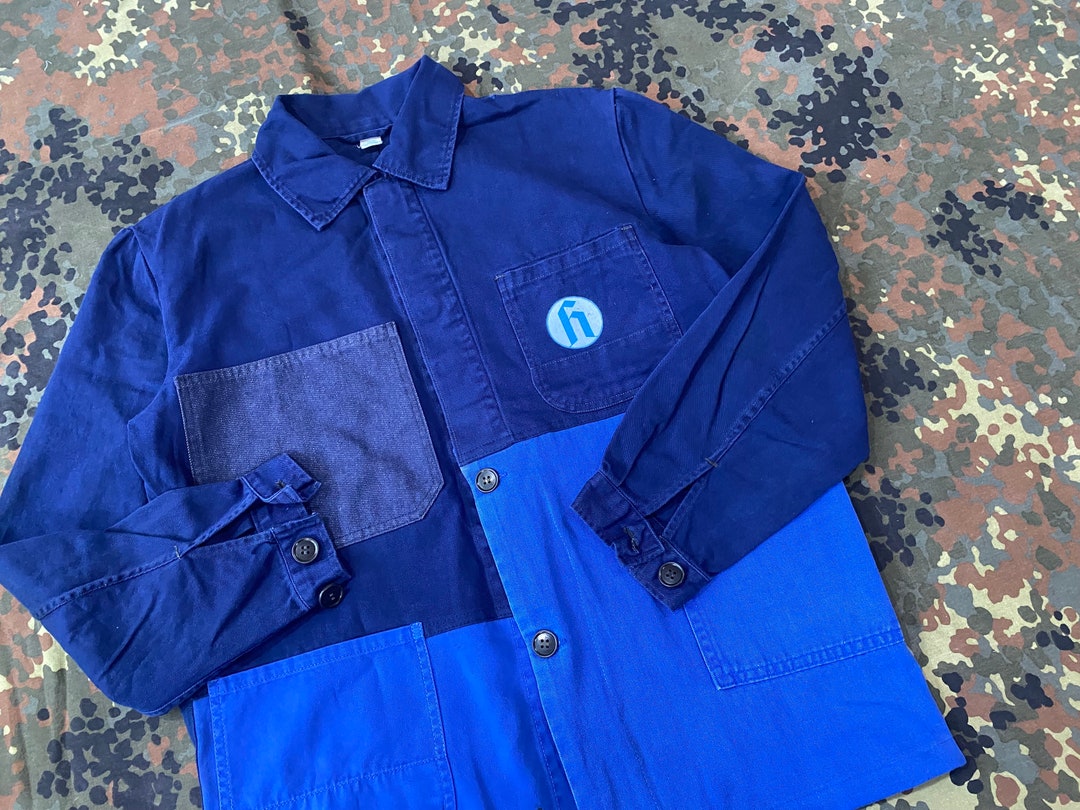 Pit22 REMADE German Work Jacket Vintage Fade Boro Workwear - Etsy