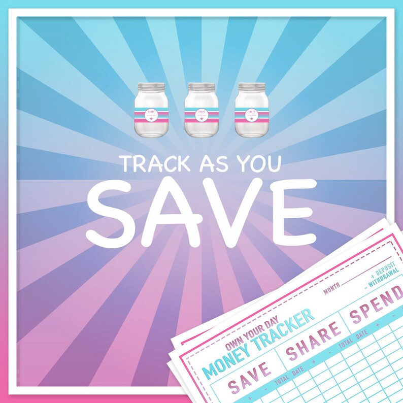 Task and Money Tracker for Kids (girls) | Teaching Kids About Money | 3 ...