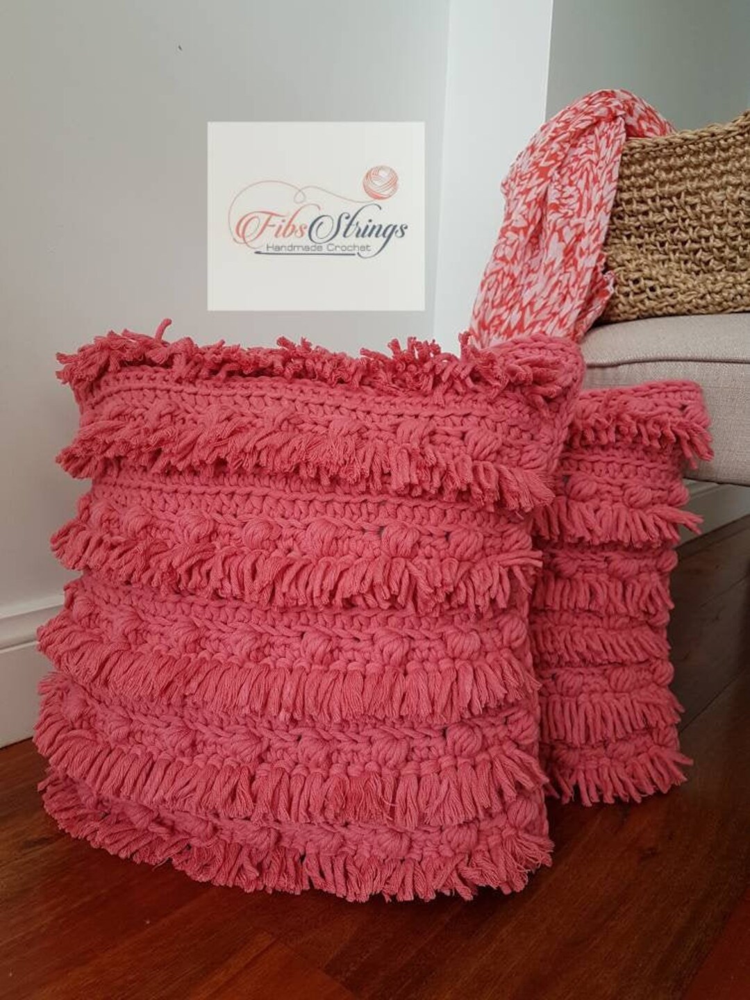 Crochet Bobble and Tassell Cushions | Cushion Cover Only | Handmade ...