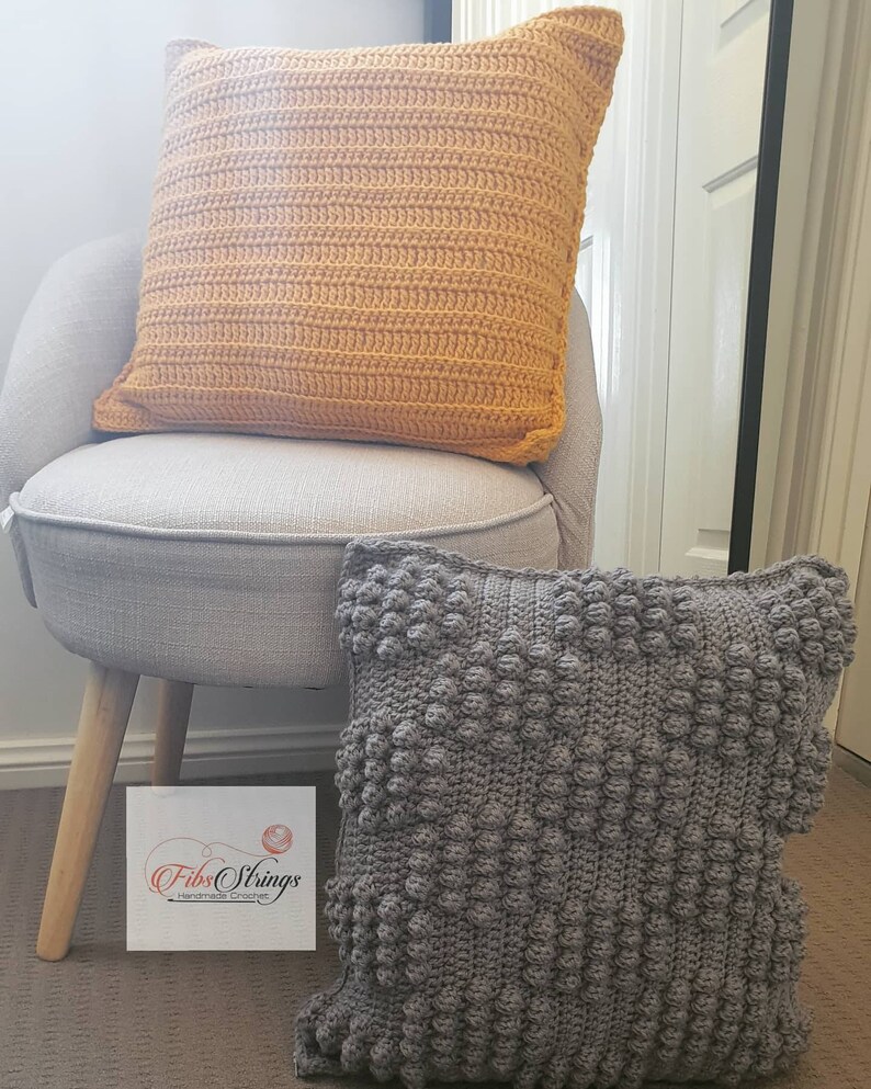 Crochet Bobble Cushions | Cushion Cover Only | Handmade | Modern Decor ...