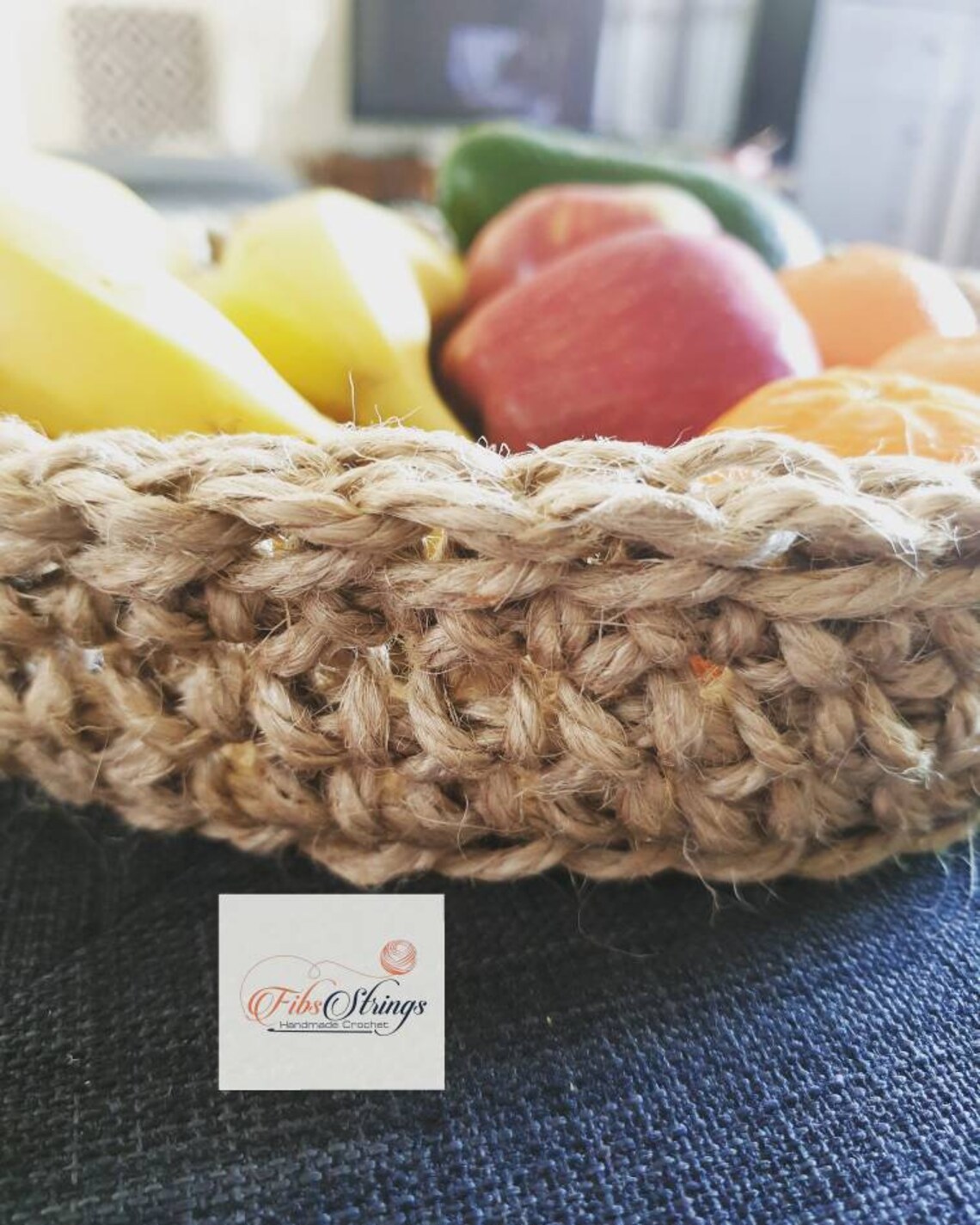 Jute Circle Tray Fruit Bowl Jute Tray Interior Bowl - Etsy