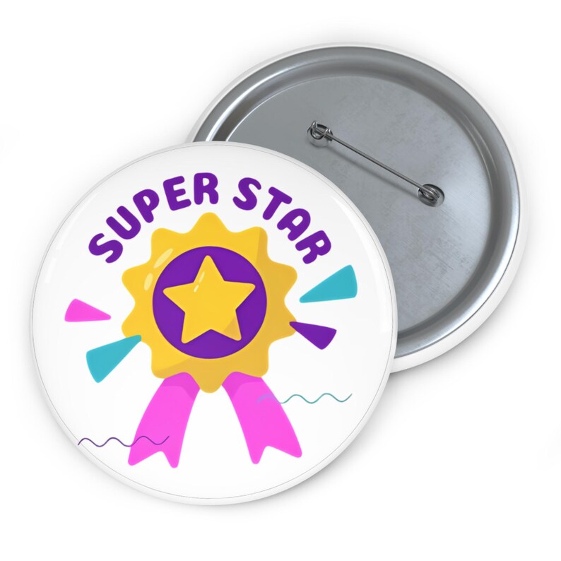 Student Appreciation "superstar" Pin Buttons - Custom Personalized ...