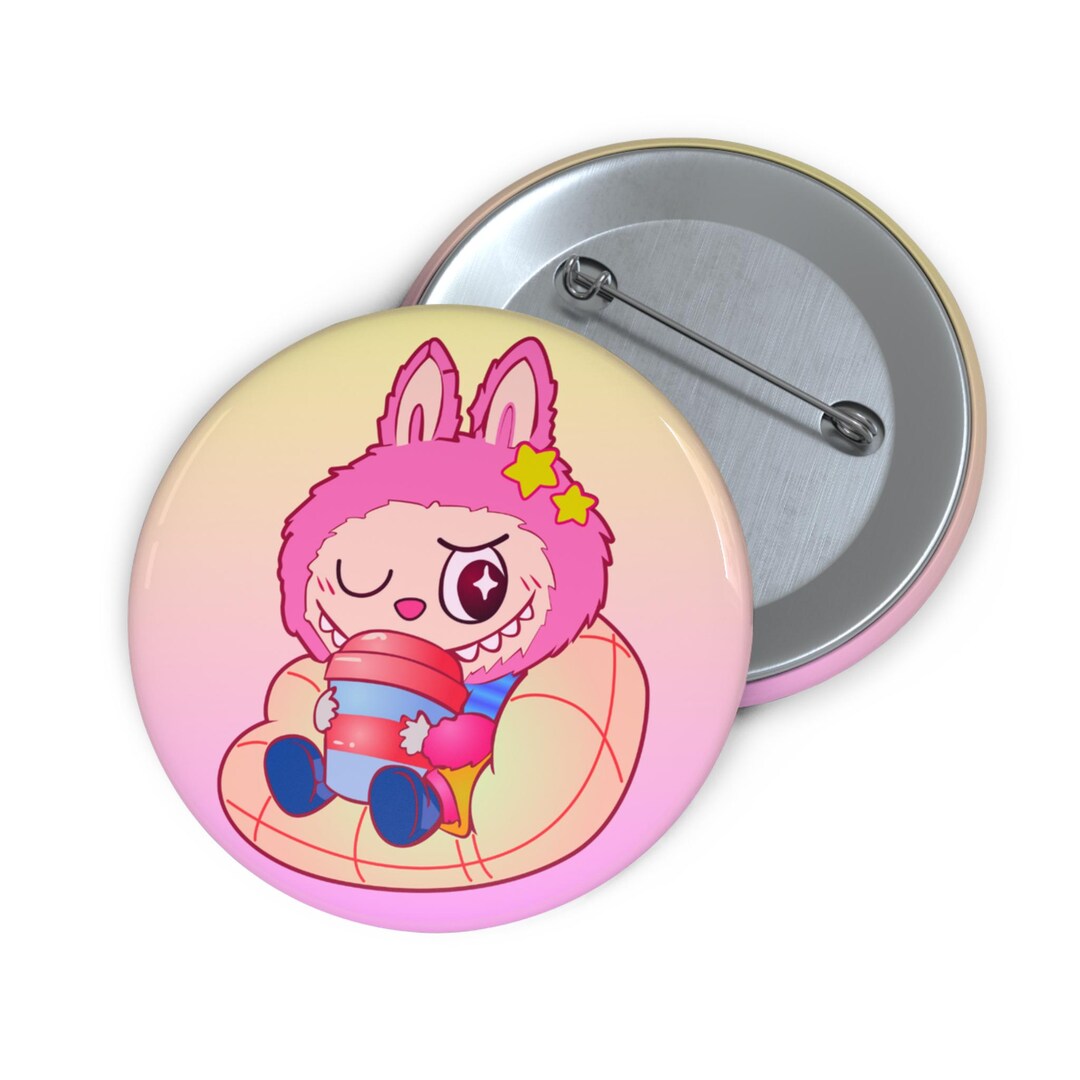 Cute Labubu Custom Pin Buttons, Cartoon Badge, Fun Accessories, Gift ...