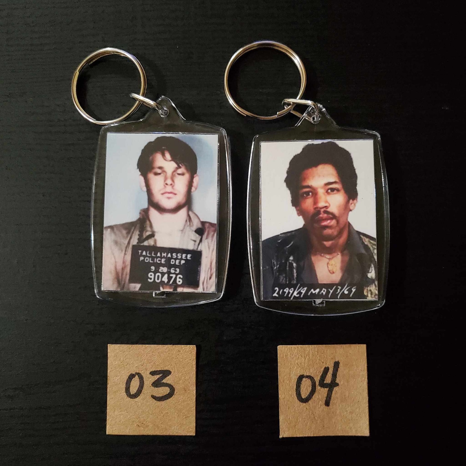 Celebrity Mugshot Keychain - Pop Culture Bag Charm - OJ Simpson Hugh ...
