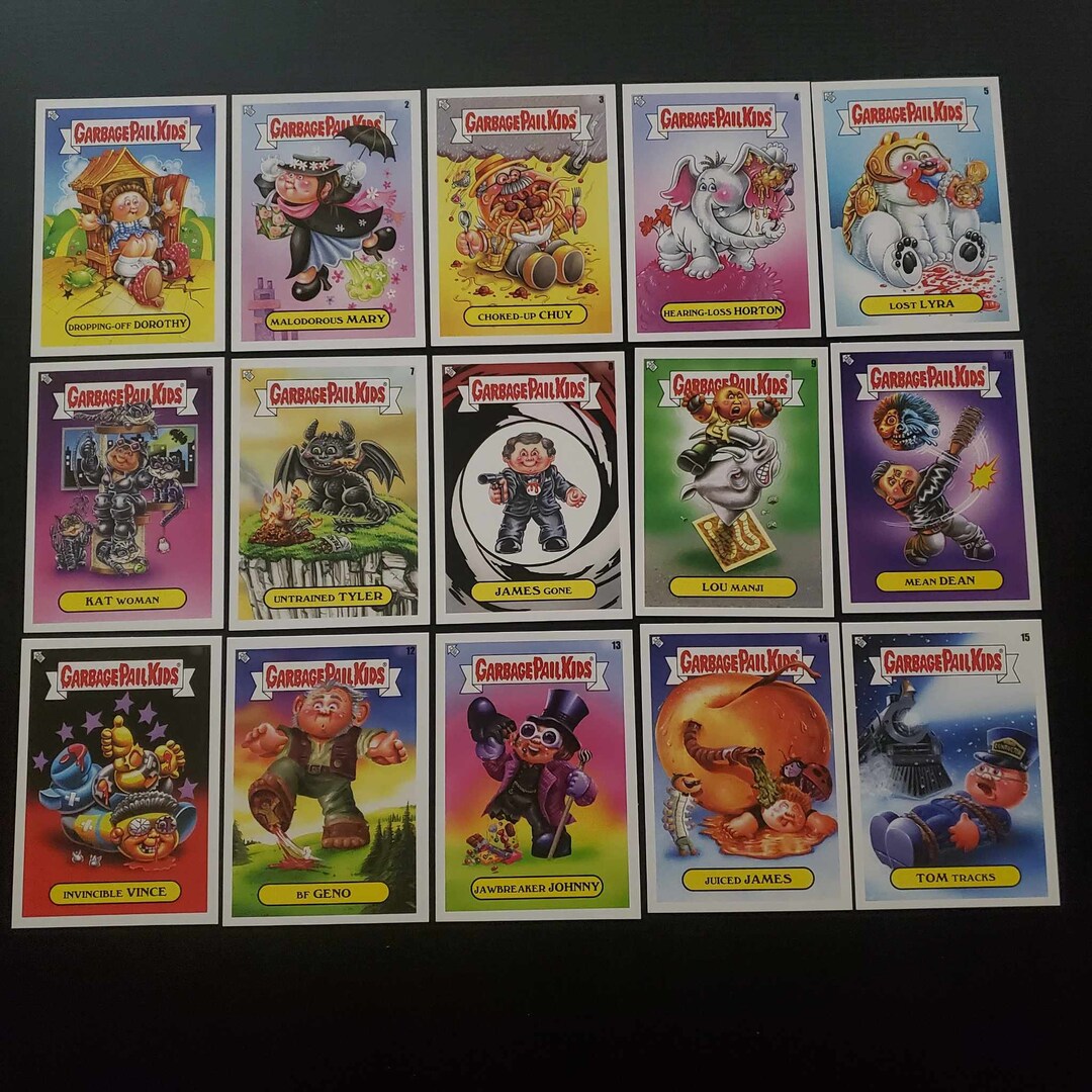 Garbage Pail Kids: Bookworms Gross Adaptations Base Set of 15 Cards - Etsy