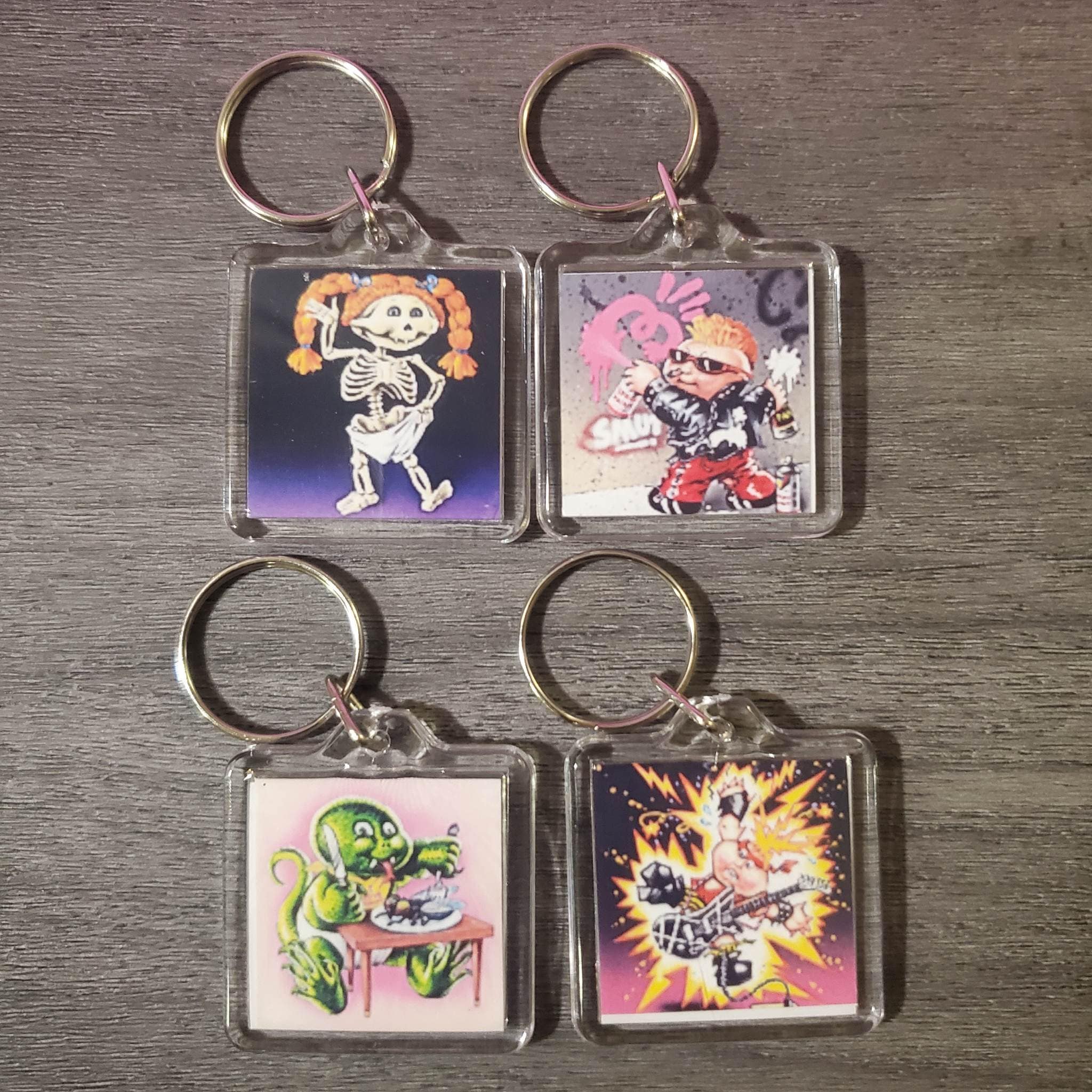 1980's Garbage Pail Kids 2-sided Keychain OS1 OS2 Nasty - Etsy