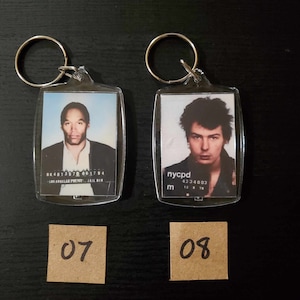 Celebrity Mugshot Keychains. OJ Simpson, Kurt Cobain, Johnny Cash, 2 ...