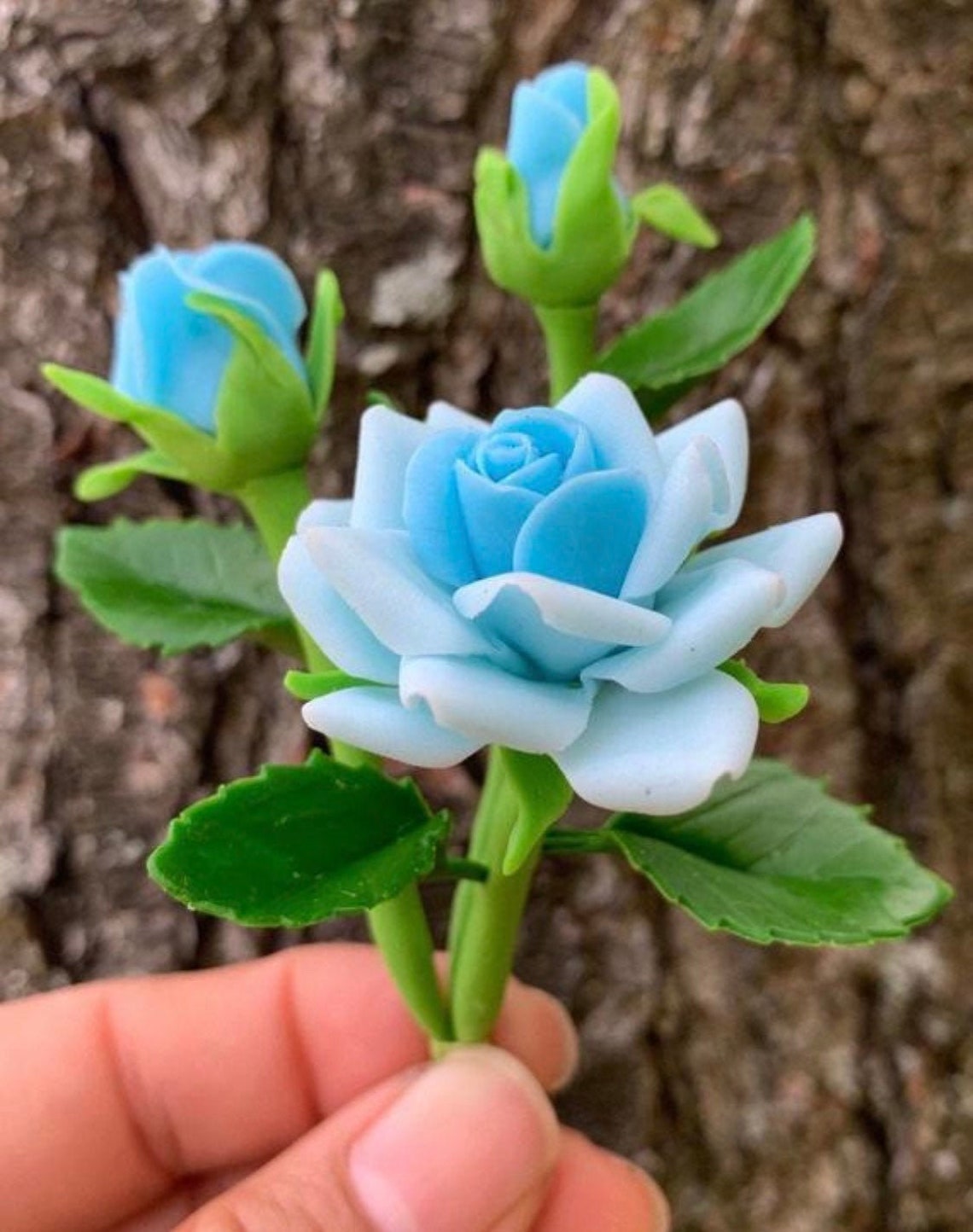 Mini Roses in Clay Pot Clay Flowers Handmade Cute Hand Painted | Etsy