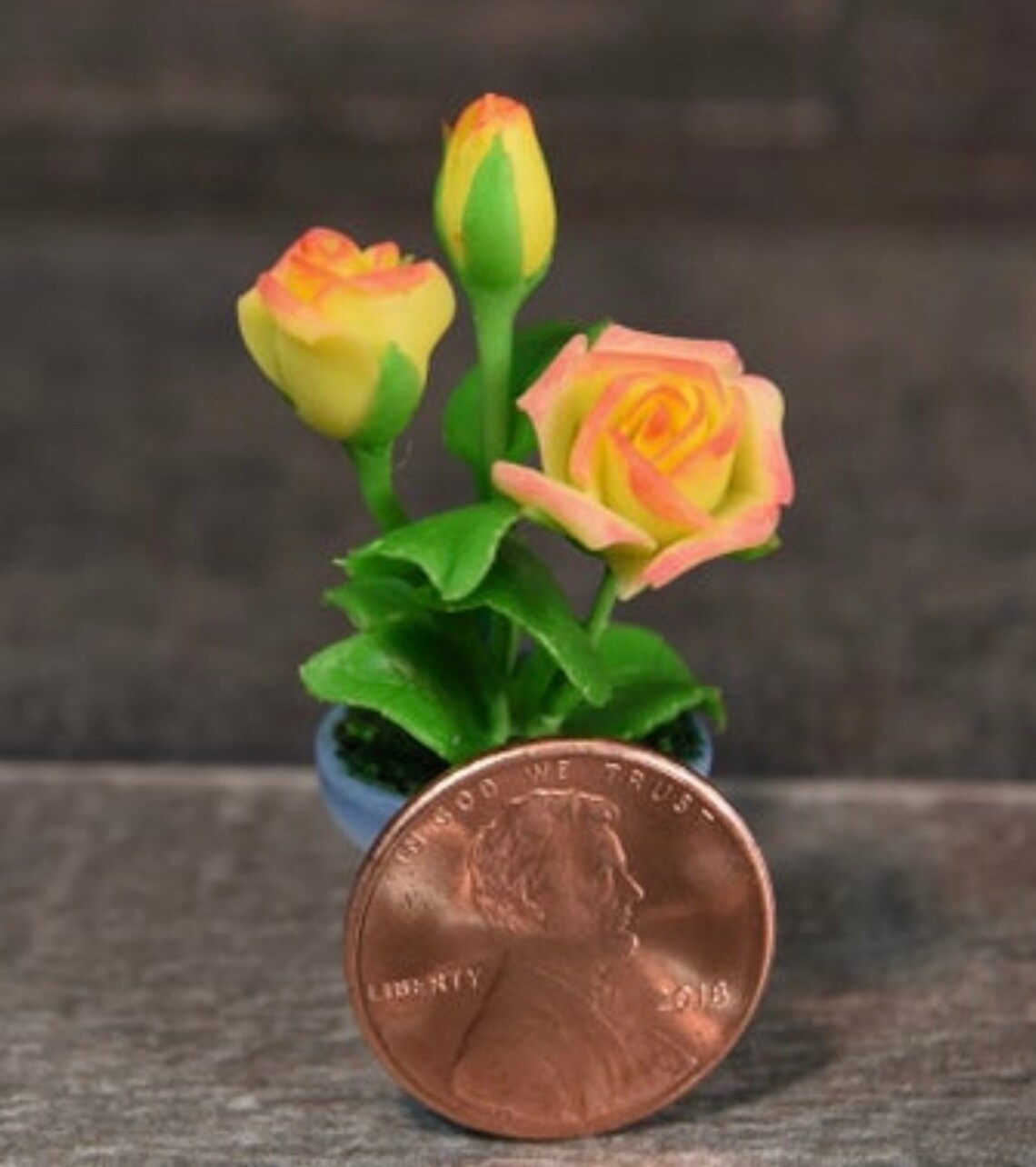 1 Set of Miniatures Clay Flowers Art Handmade Tiny Roses Cute - Etsy