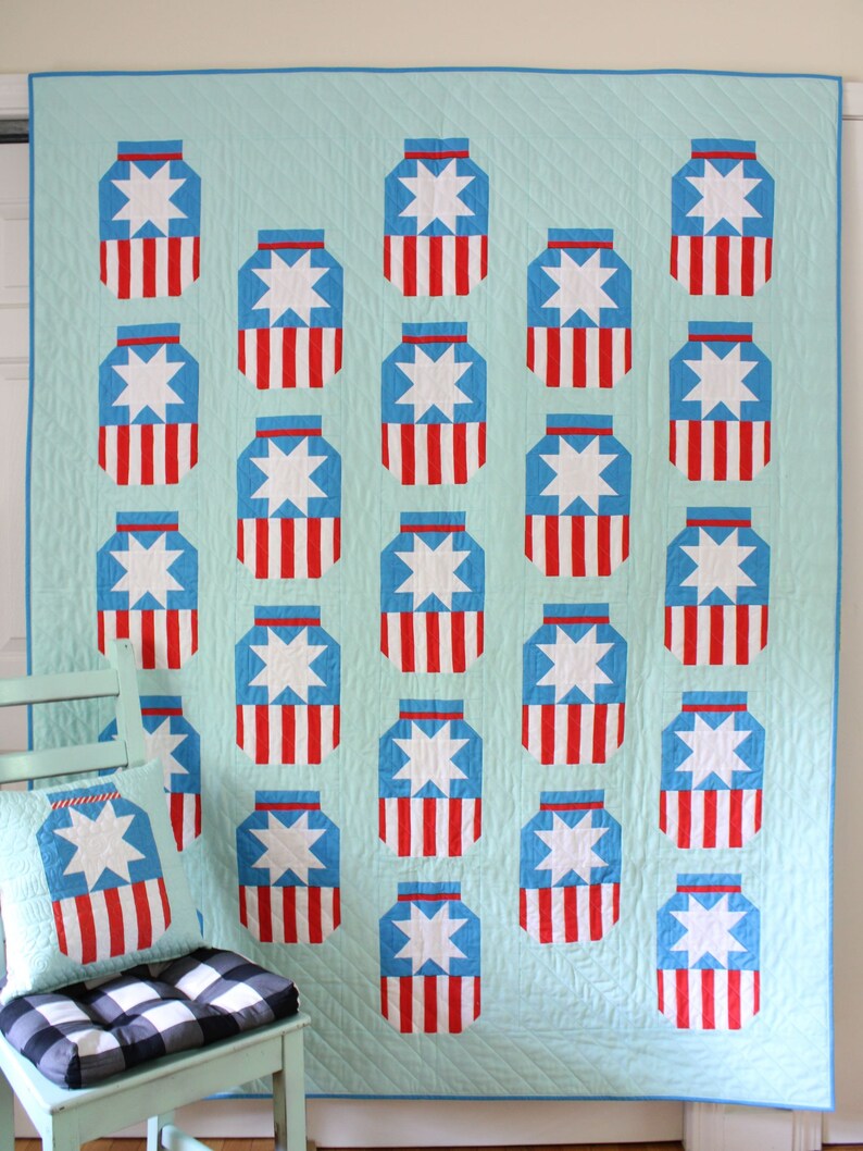 JARS & STRIPES Forever _ DIGITAL Quilt Pattern - Etsy