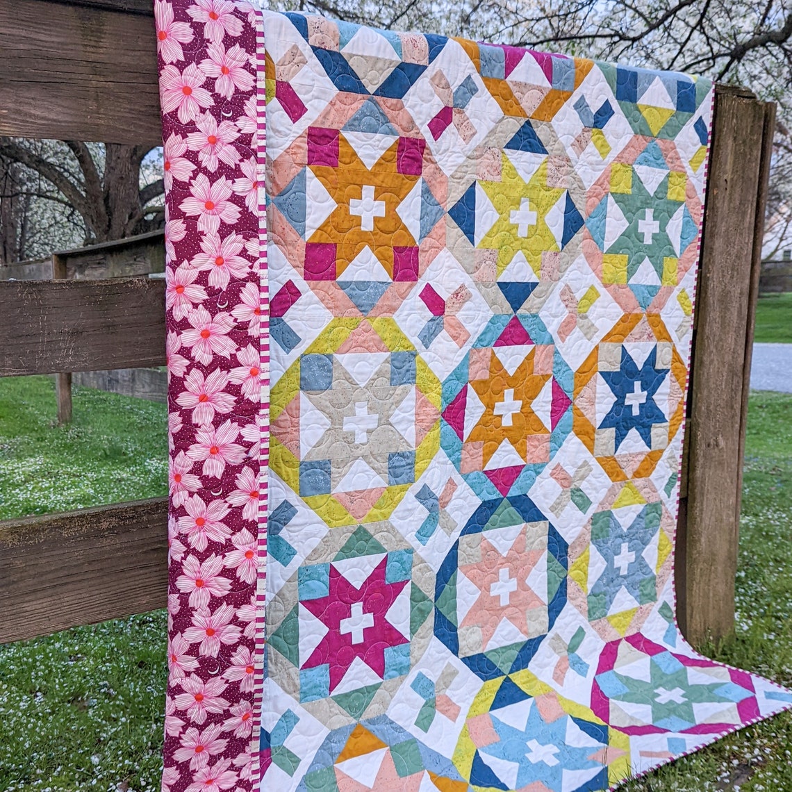 STAR BLOSSOM_DIGITAL Quilt Pattern - Etsy