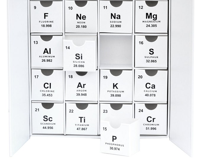 Periodic Table Chemistry Fill-your-own DIY Cardboard Advent Calendar ...