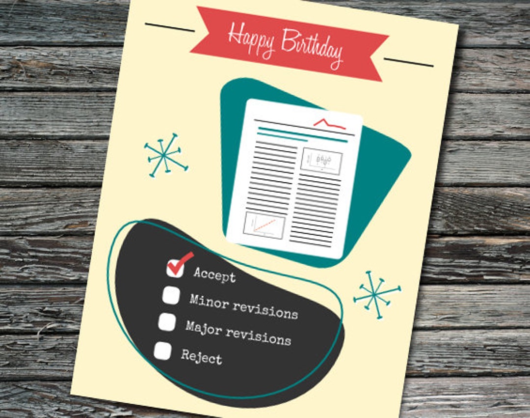 Nerdy Science Birthday Card Peer Reviewer Birthday | Academia, Student ...