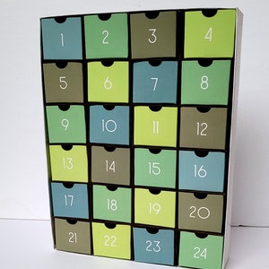 Cardboard DIY Fill-your-own Countdown Box / Holiday Advent Calendar ...