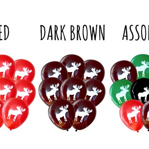 Moose Balloons Lumberjack Party Balloons (16 Pcs) | Birthday ...