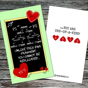 Mini Science Valentines Day Cards Set of 24 | Biology Chemistry ...