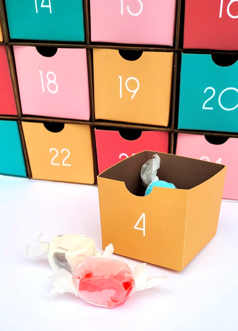 Cardboard DIY Fill-your-own Countdown Box / Holiday Advent - Etsy
