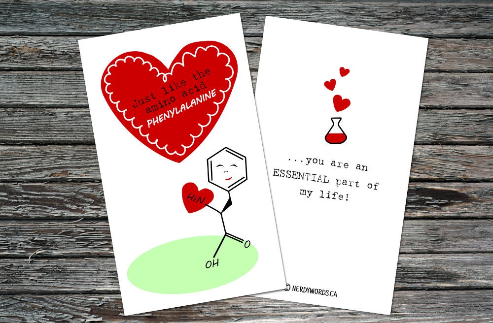Mini Science Valentines Day Cards Set of 24 Biology - Etsy Canada