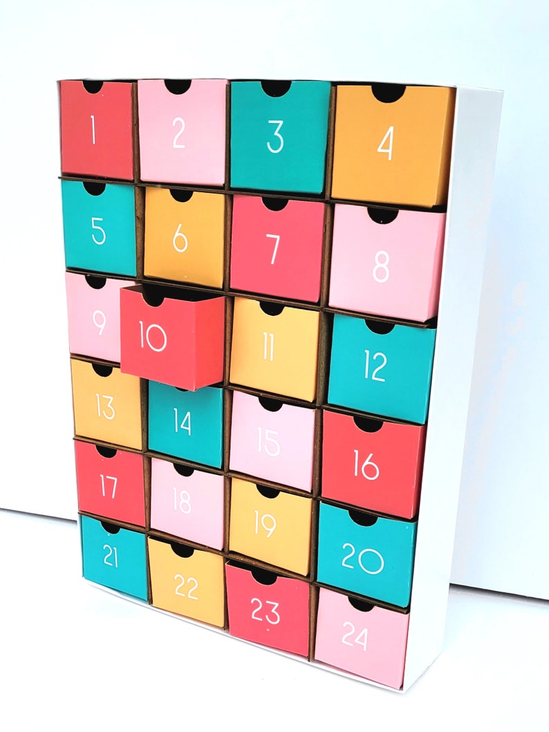 Cardboard DIY Fill-your-own Countdown Box / Holiday Advent - Etsy