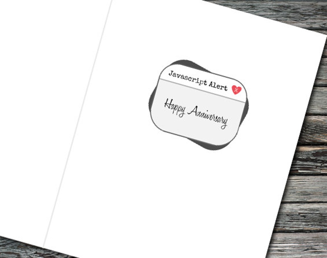 Javascript Nerdy Anniversary Card Programmer Web Developer - Etsy