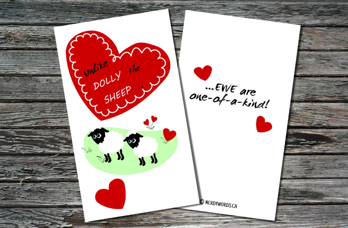 Mini Science Valentines Day Cards Set of 24 Biology - Etsy Canada