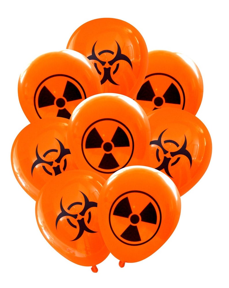 Biohazard and Radioactive Symbols -pack of 16 Party Balloons | Science ...