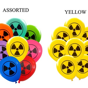 Radioactive Symbol Science Party Balloons - Pack of 16 | Geeky Birthday ...