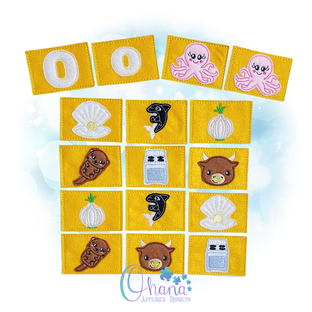 Letter O Matching Card Game in the Hoop Machine Embroidery Design - Etsy