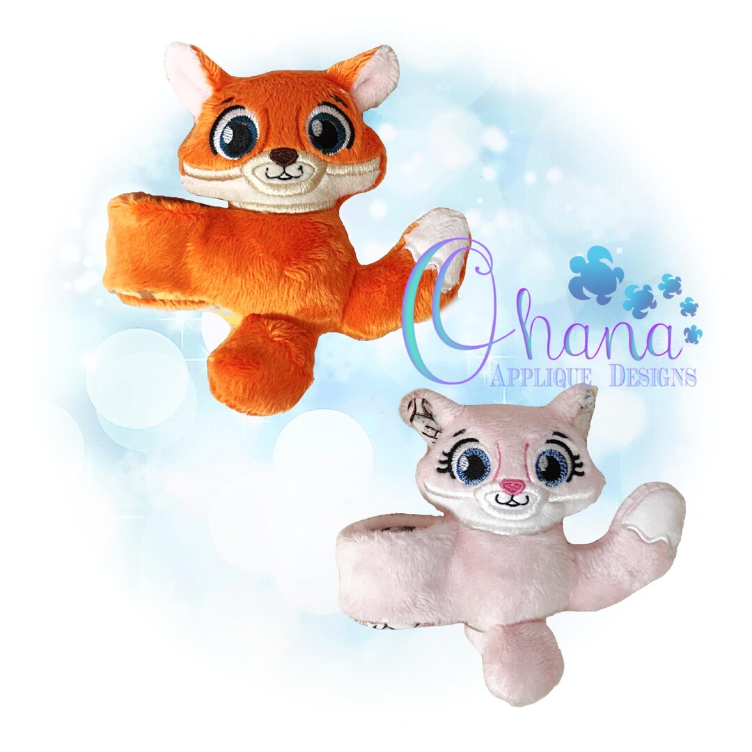 Fox Slap Bracelet Buddy in the Hoop Machine Embroidery Design - Etsy