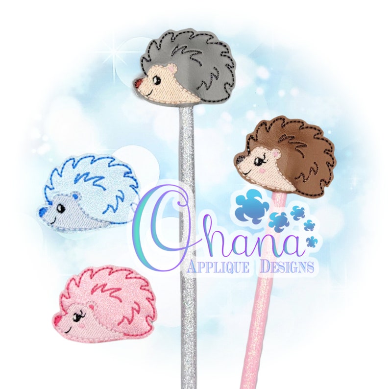 Hedgehog Pencil Topper in the Hoop Machine Embroidery Design - Etsy