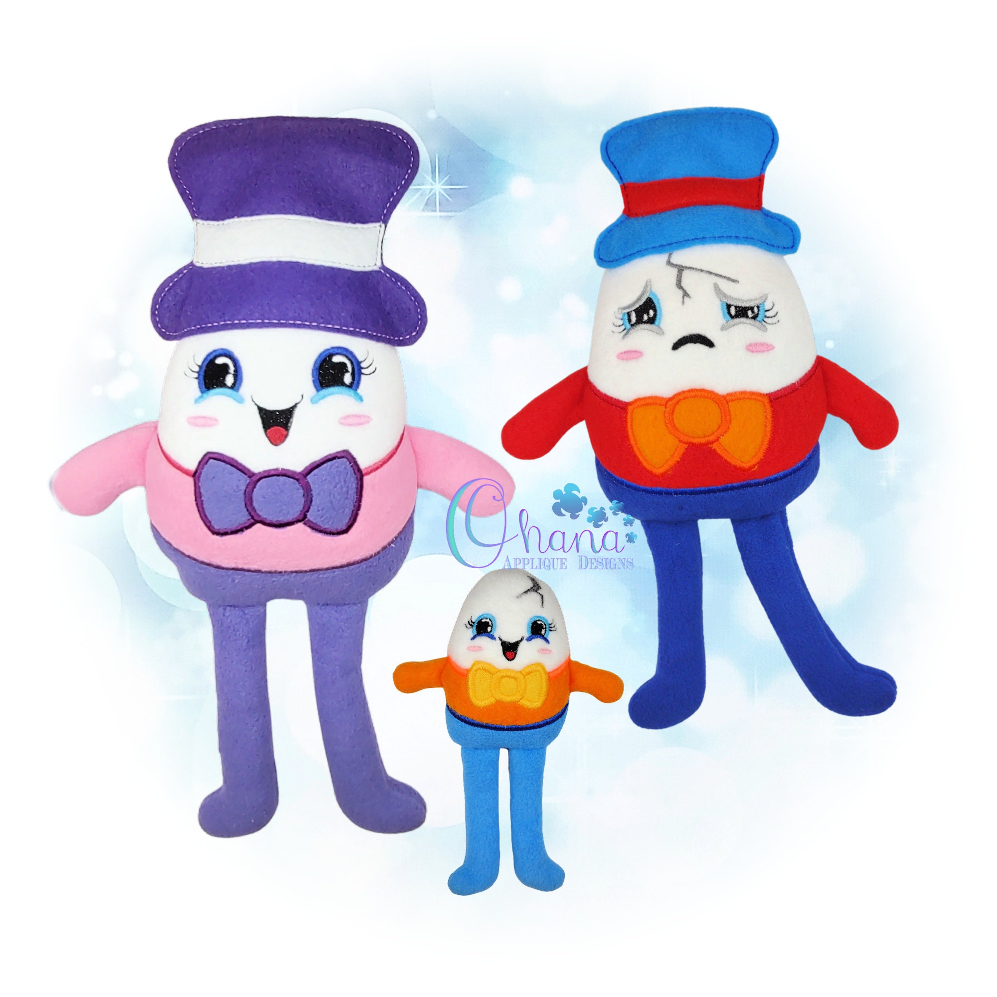 Humpty Dumpty Stuffie in the Hoop Machine Embroidery Design - Etsy