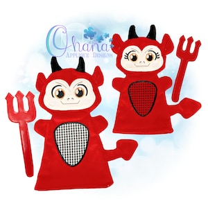 Devil Hand Puppet in the Hoop Machine Embroidery Design - Etsy