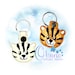 Tiger Key Chain, Key Fob, Snap Tab the Hoop Designs Machine Embroidery ...