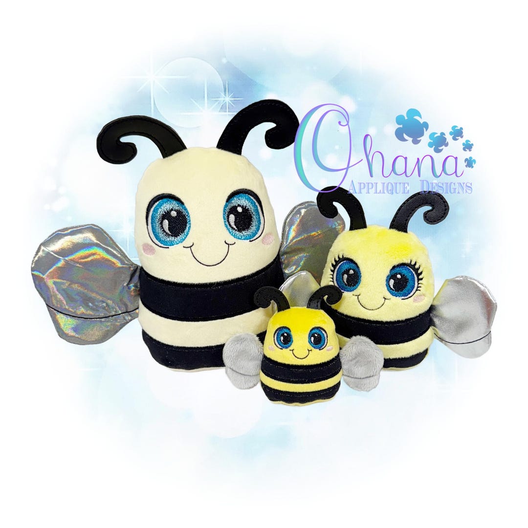 Bee Egglet Stuffie in the Hoop Machine Embroidery Design - Etsy